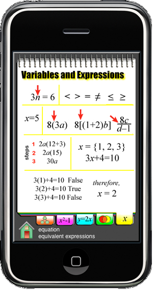 Algebra Concepts iPhone App