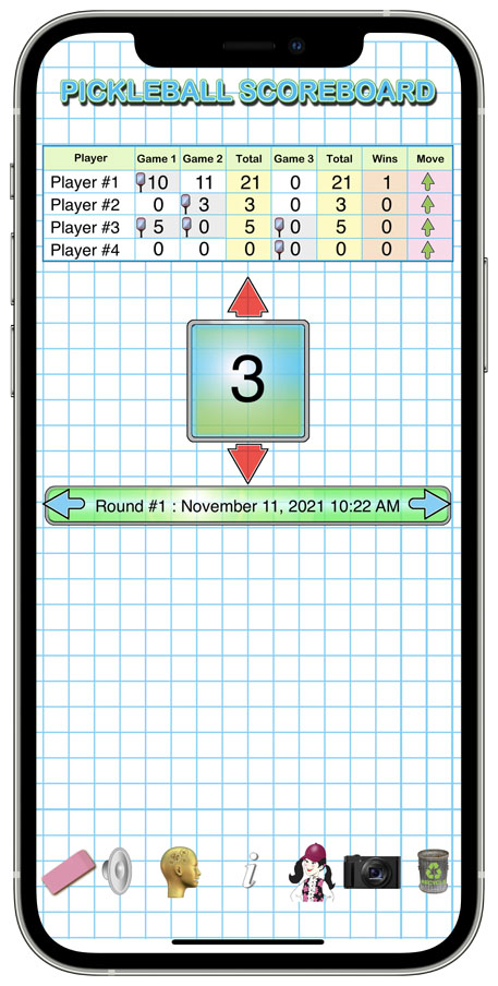 Pickleball Shootout Scoreboard